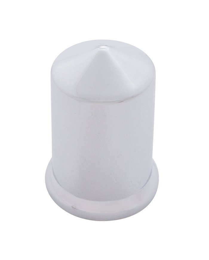 UP10011 - 1-1/2" X 3" Chrome Plastic Pointed Nut Covers - Push-On (20-Pack)