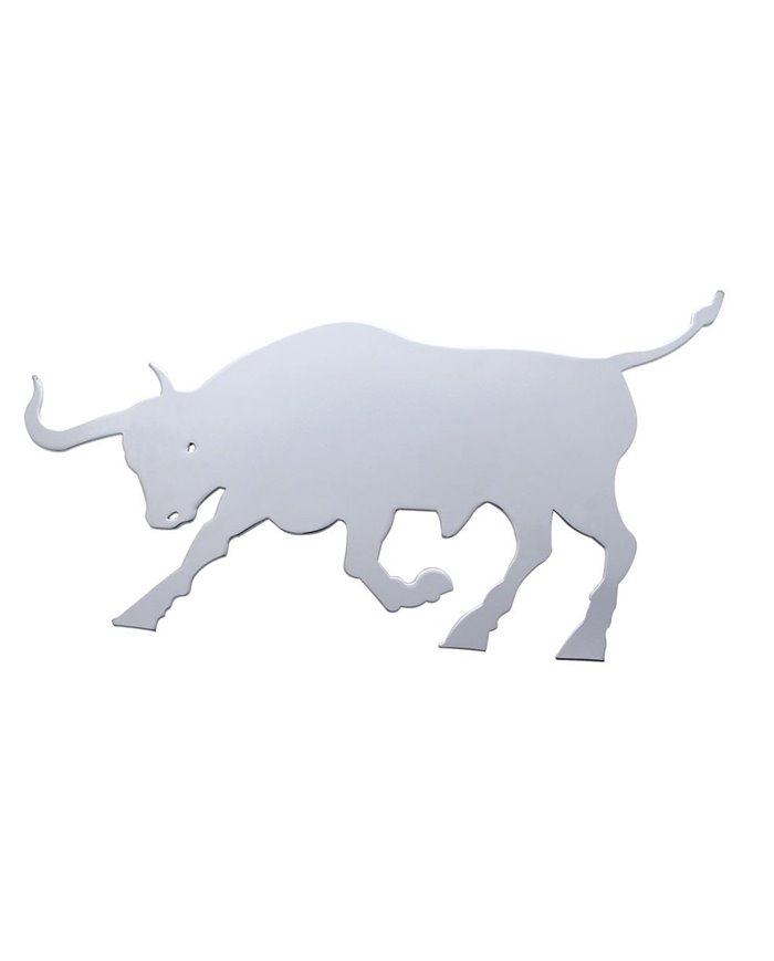 UP10909 - 12" X 7" Stainless Raging Bull Cutout - Facing Right