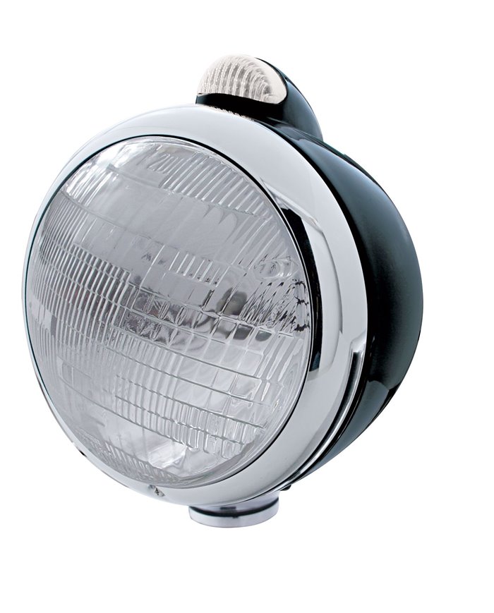 UP31552 - Black Guide 682-C Style Headlight 6014 & LED Turn Signal ...