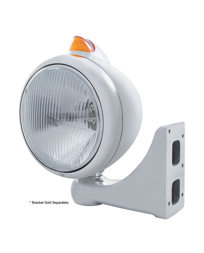 UP32622 - Chrome Guide 682-C Headlight H4 & Original Style LED Signal ...