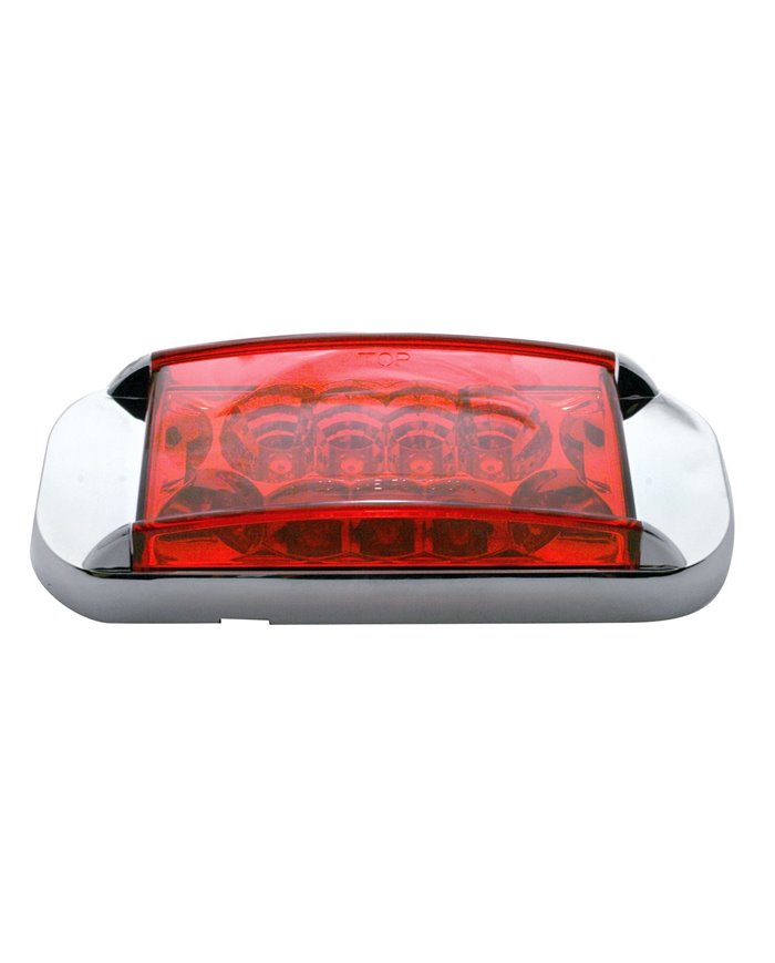 UP39818 - (CARD) 16 RED LED RECTANGULAR MARKER LIGHT W/ REFLECTOR - RED ...