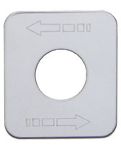(CARD) STAINLESS STEEL KENWORTH SWITCH PLATE - ENGINE BRAKE (ARROWS)