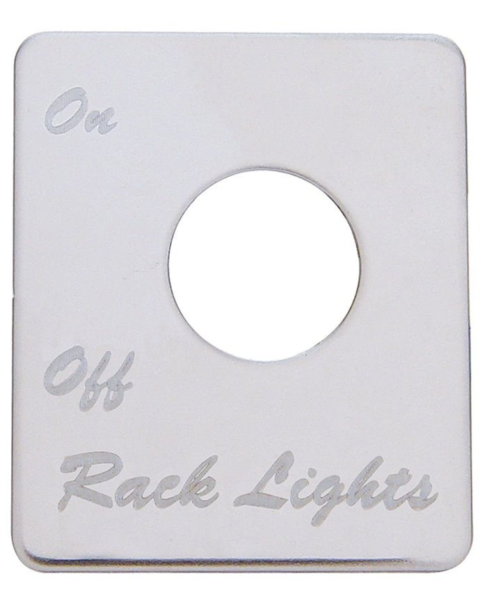 UP48462 - Peterbilt Stainless Switch Plate - Rack Light