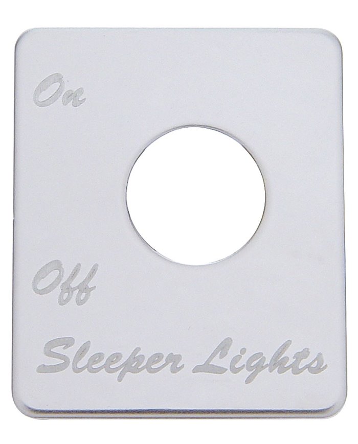 UP48465 - Peterbilt Stainless Switch Plate - Sleeper Light