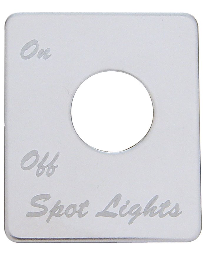 UP48468 - Peterbilt Stainless Switch Plate - Spot Light