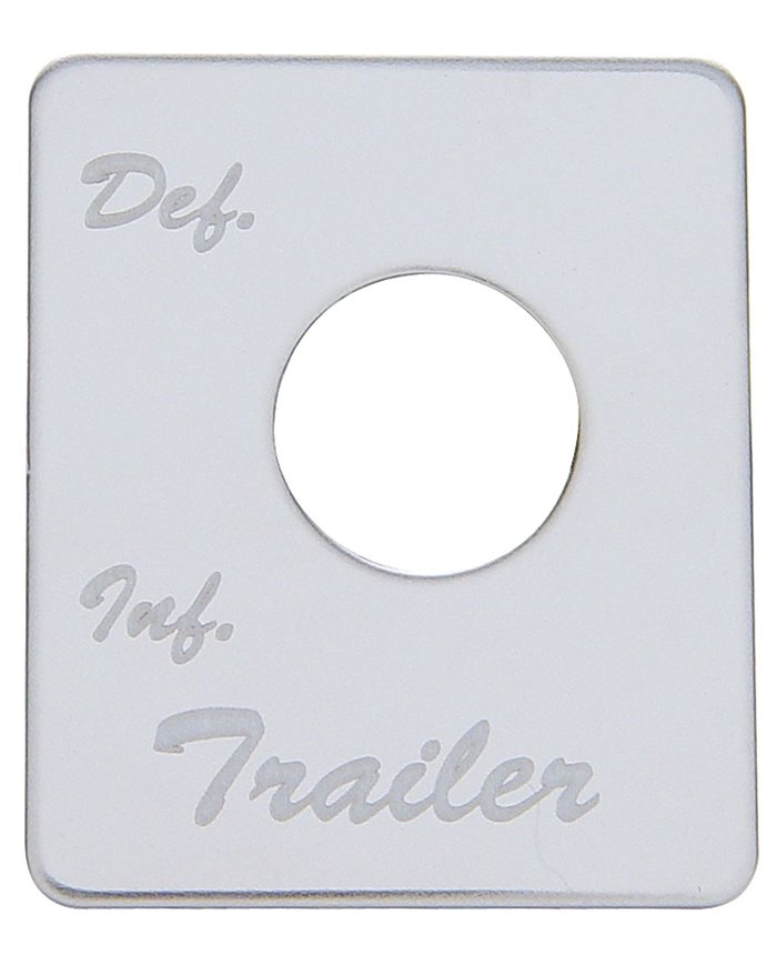 UP48469 - Stainless Steel Switch Name Plate For Peterbilt - Trailer Air ...