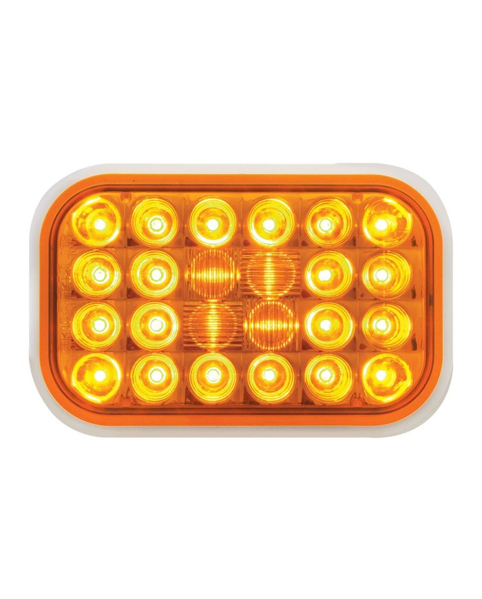 GG77180 - RECT. PEARL AMBER 24 LED LIGHT AMBER LENS