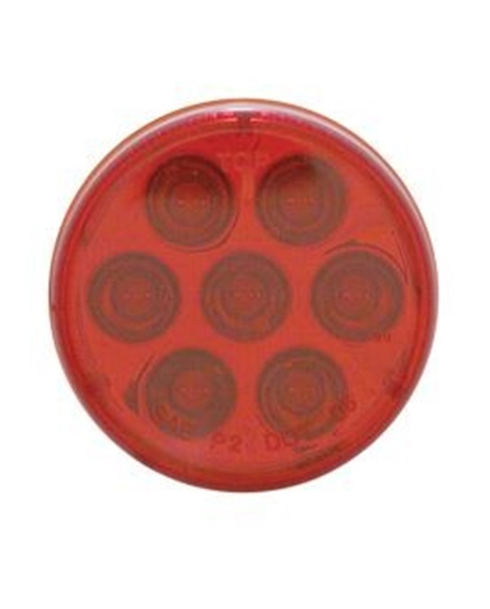 UP39985 - 7 LED 2" Round Light (Clearance/Marker) - Red LED/Red Lens