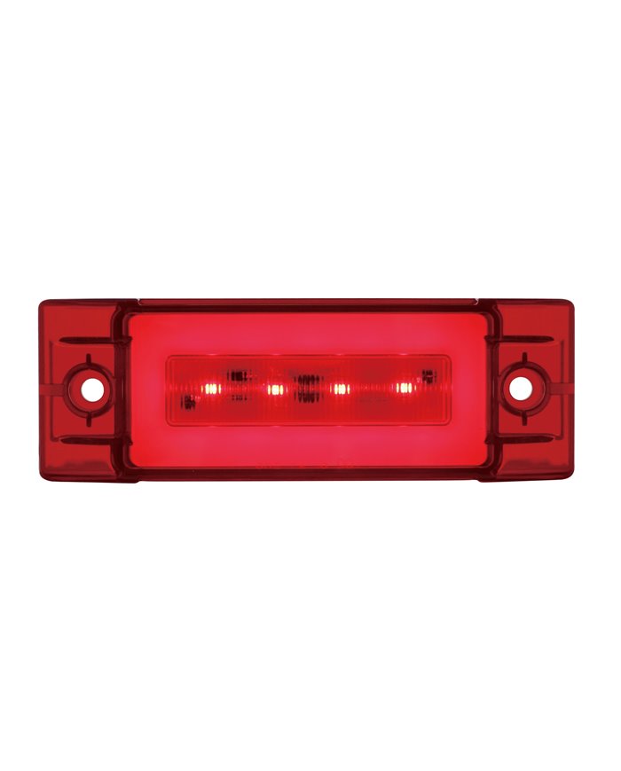 UP36977 - 16 LED Rectangular GloLight (Clearance/Marker) - Red LED/ Red ...