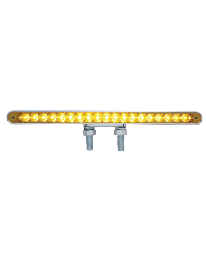 UP37473 - 38 LED 12" Reflector Double Face Light Bar - Amber LED/Amber Lens