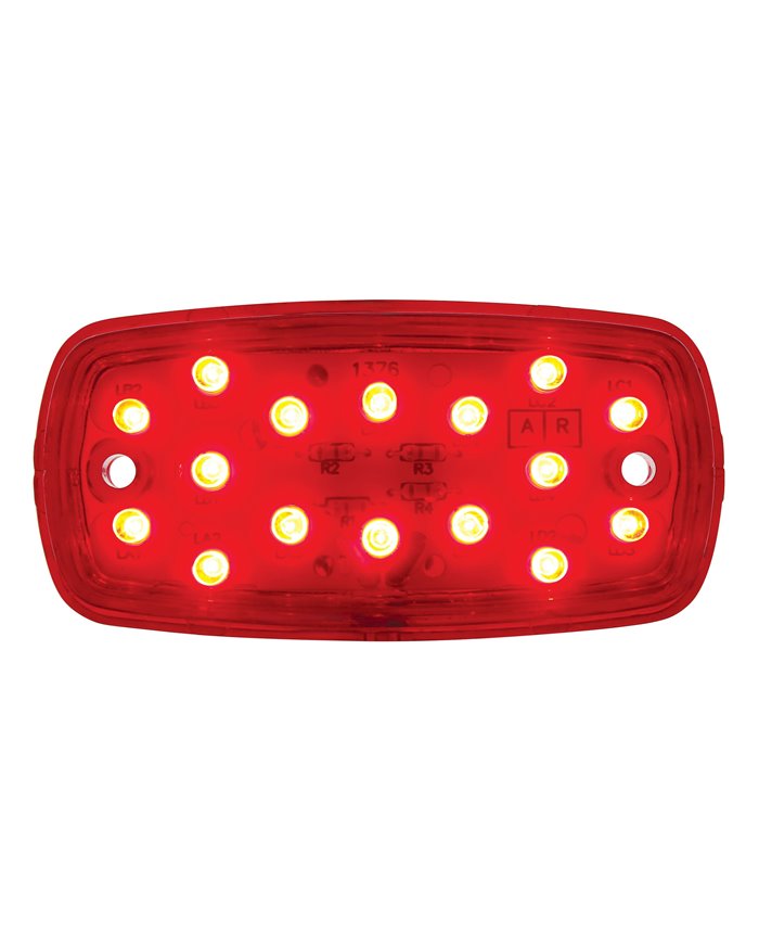 UP38226-1-16 LED Rectangular Clearance/Marker Light Base W/ 2 Wires ...