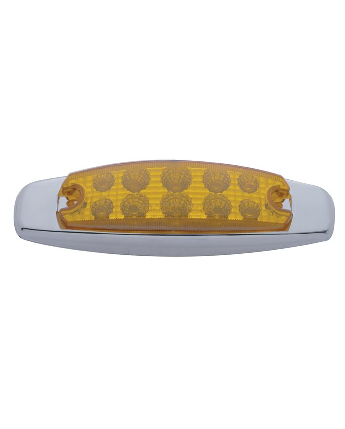 UP39451 - 10 LED Reflector Rectangular Light (Clearance/Marker) - Amber LED/Amber Lens