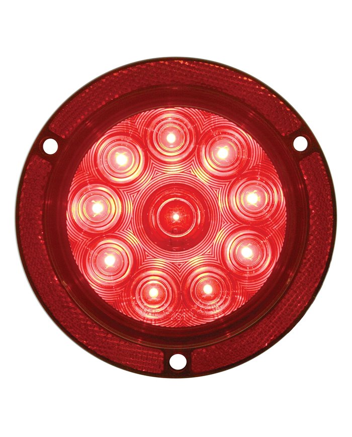 UP39656 - 10 LED 4" Round Reflex Flange Mount Light (Stop, Turn & Tail ...