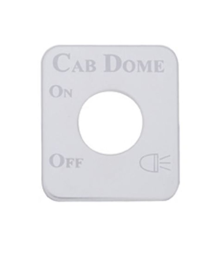 (CARD) STAINLESS STEEL KENWORTH SWITCH PLATE - CAB DOME