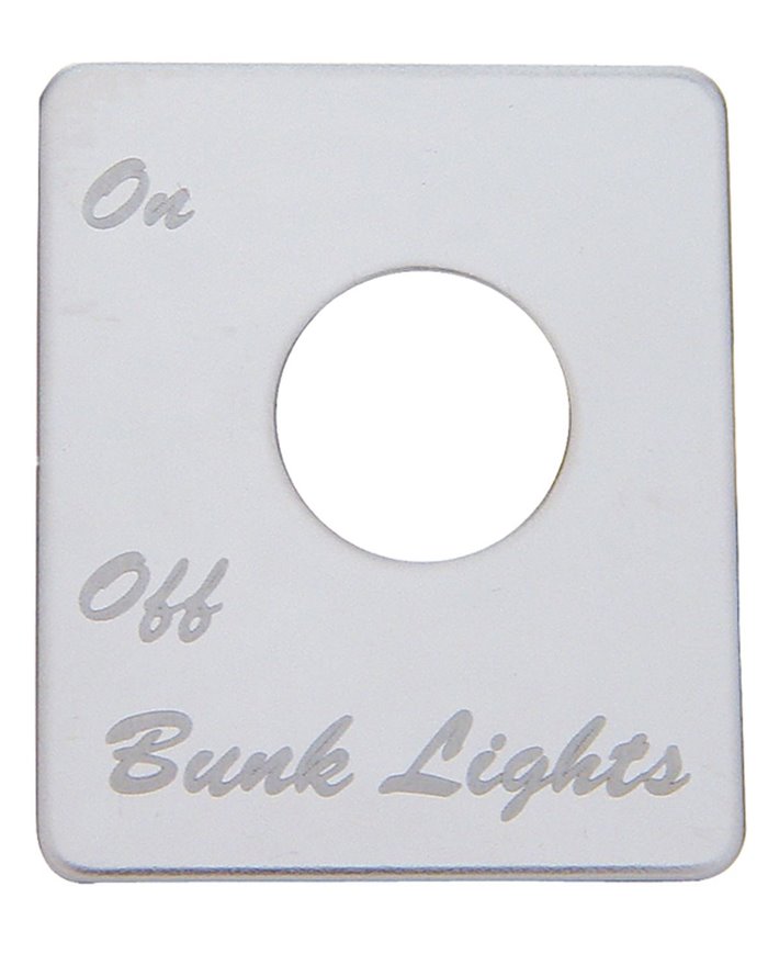 UP48412 - Peterbilt Stainless Switch Plate - Bunk Light
