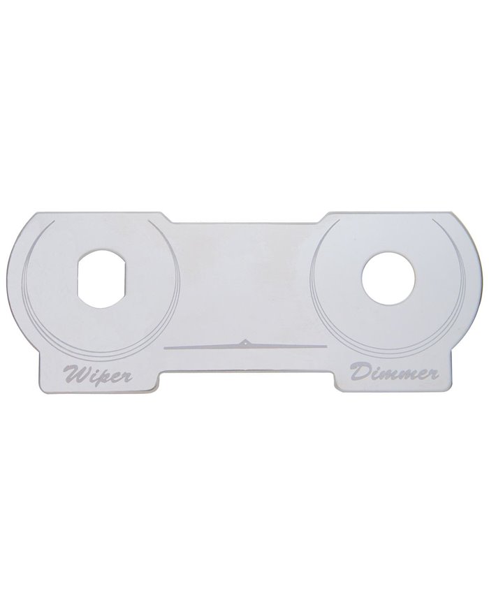 UP48424 - Stainless Steel Switch Name Plate For Peterbilt - Dimmer & Wiper