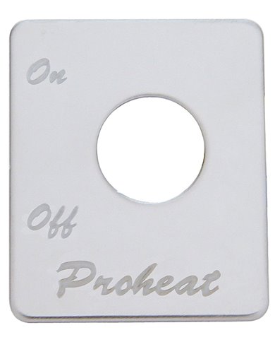 UP48461-Peterbilt Stainless Switch Plate - Proheat Engine Heater