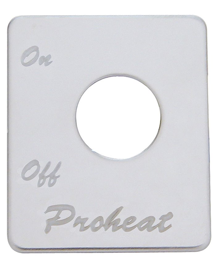 UP48461-Peterbilt Stainless Switch Plate - Proheat Engine Heater