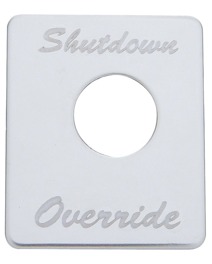 UP48464 - Peterbilt Stainless Switch Plate - Shutdown Override