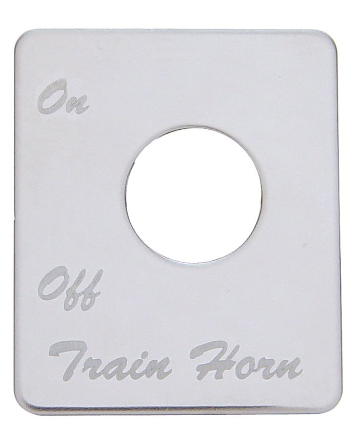 UP48474 - Peterbilt Stainless Switch Plate - Train Horn