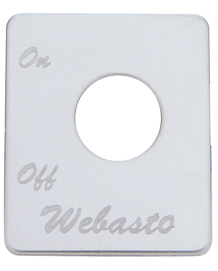 UP48476-Peterbilt Stainless Switch Plate - Webasto Engine Heater
